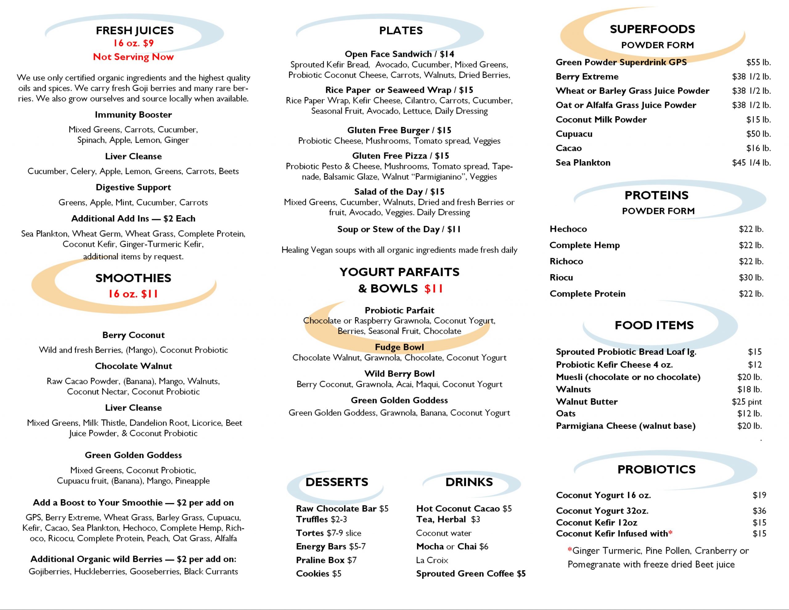 Menu - NewEarthSuperfoods.com